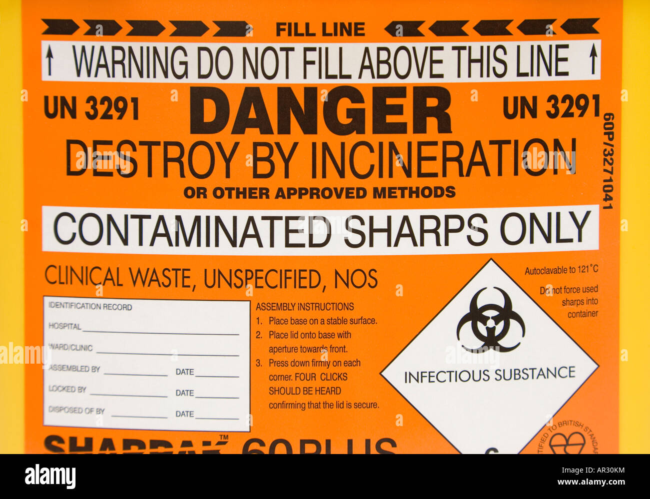 Orange hazard label hi-res stock photography and images - Alamy