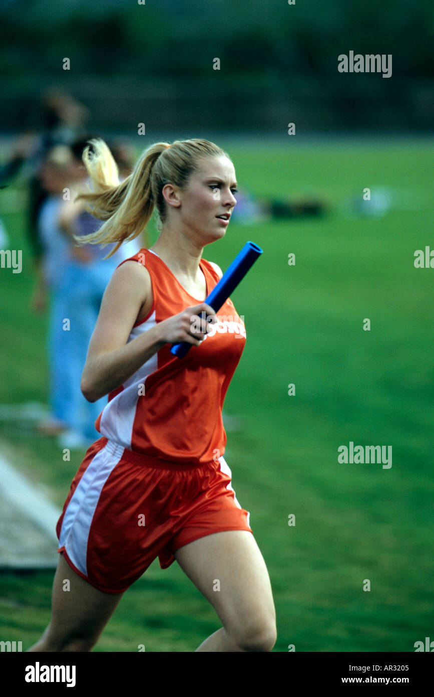 Running for the finish line Stock Photo - Alamy
