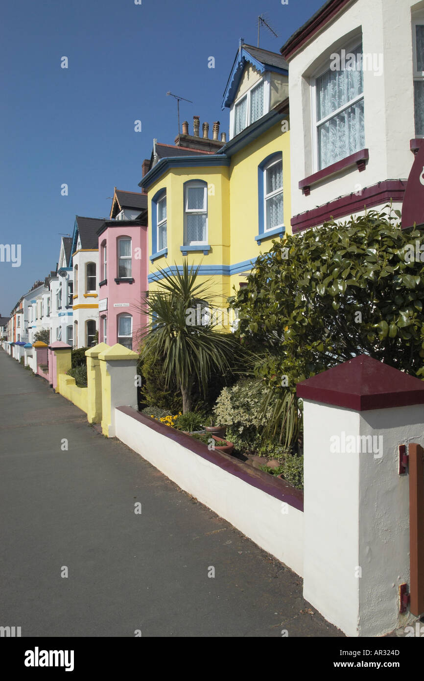 Colourful Exmouth street Stock Photo - Alamy