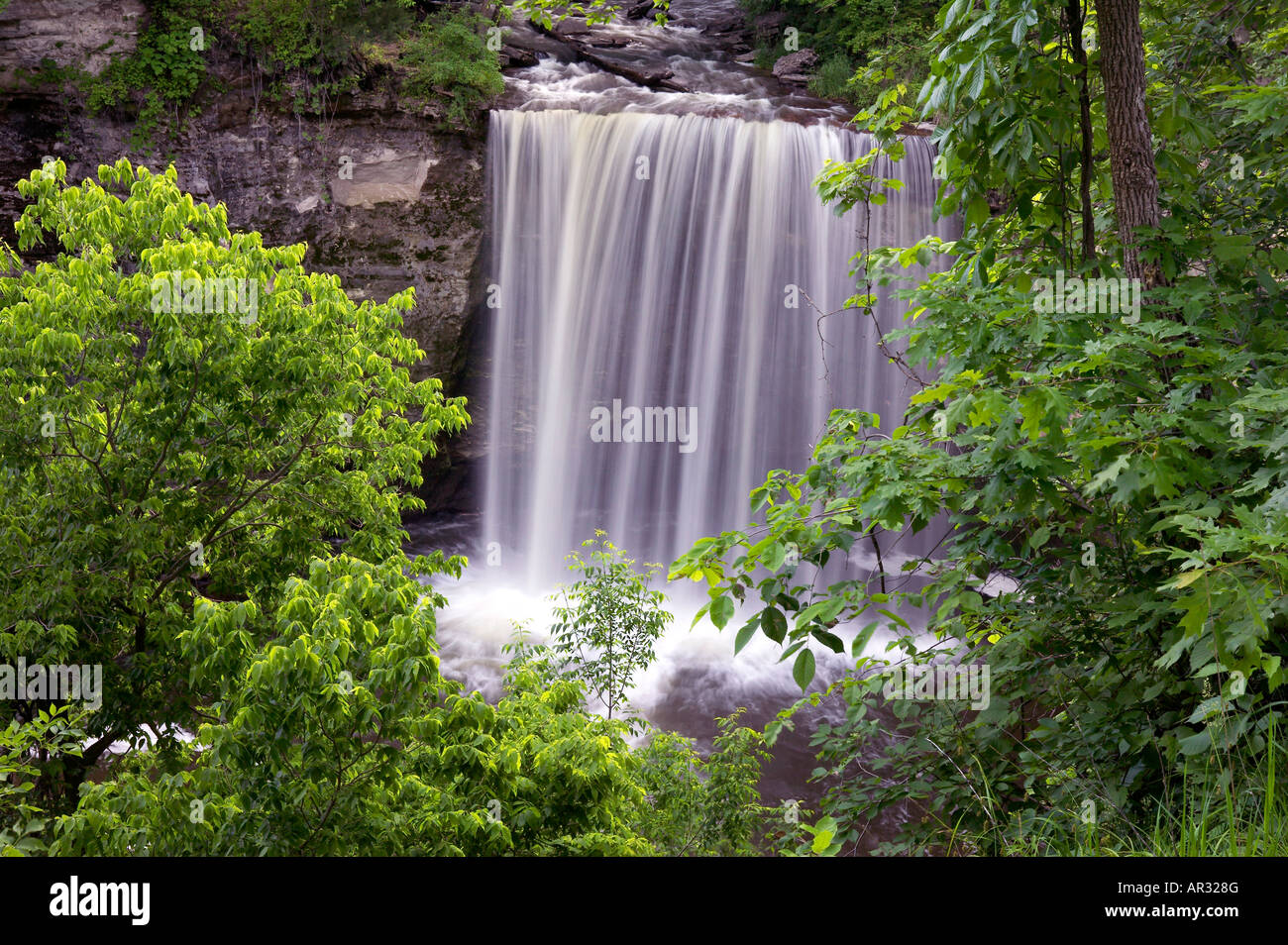 Minneopa Falls, Minneopa Falls State Park, Minnesota USA Stock Photo ...