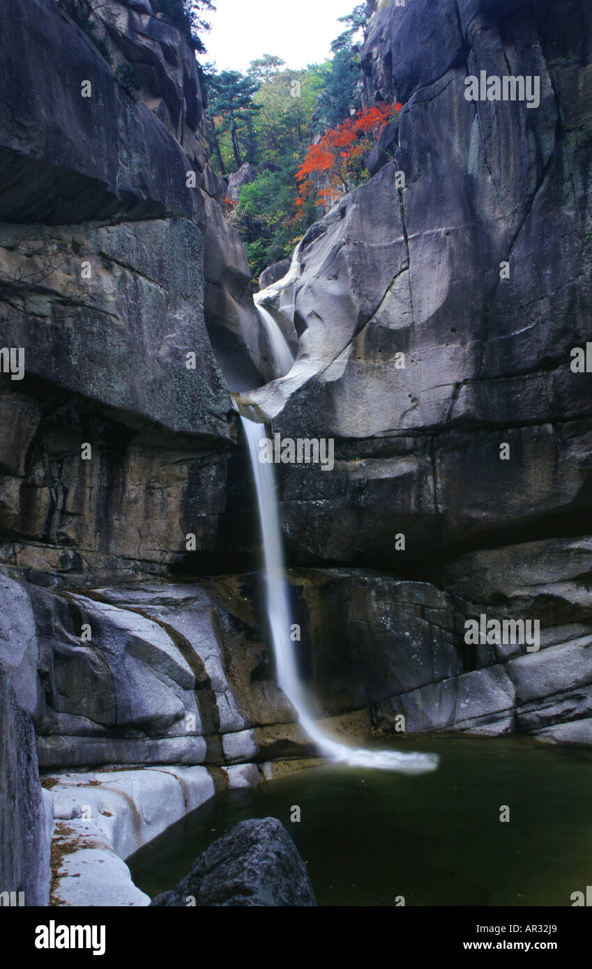 Waterfall in Murung Valley, Murung Valley, South Korea Asia Stock Photo ...