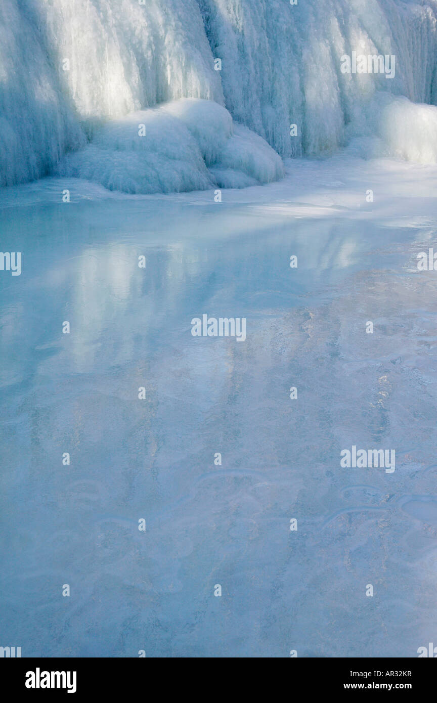 Hidden Falls in winter, Nerstrand Big Woods State Park, Minnesota USA ...