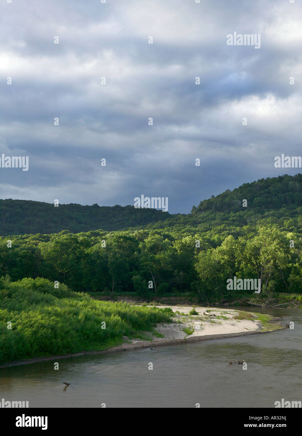 Root River, from the Root River State Trail, Minnesota USA Stock Photo ...