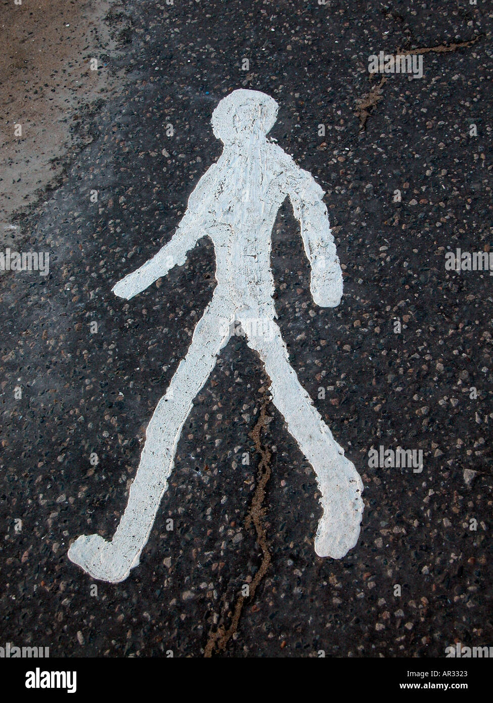 Painted man on pathway Stock Photo - Alamy