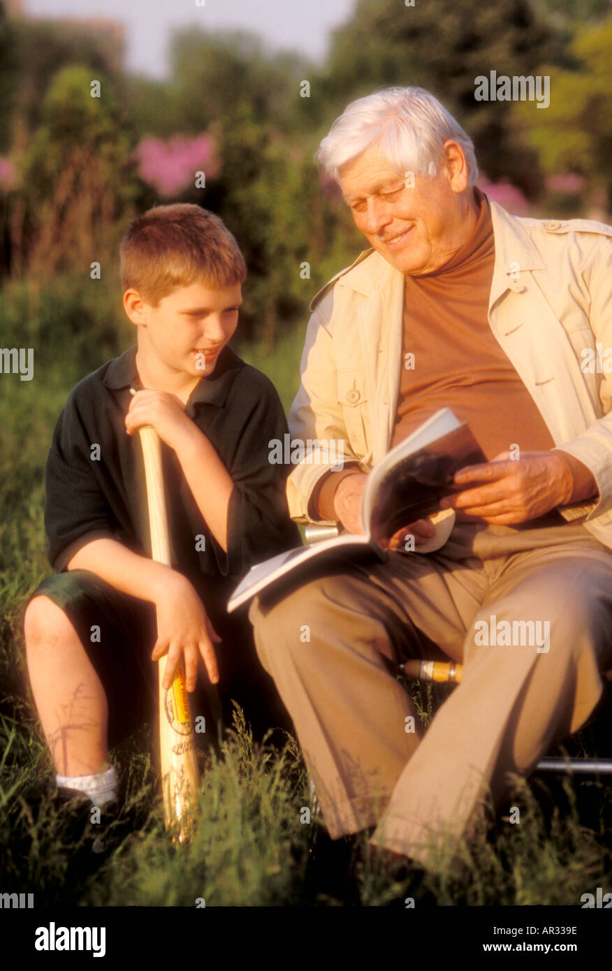 Family Grandpa with grandson Stock Photo - Alamy