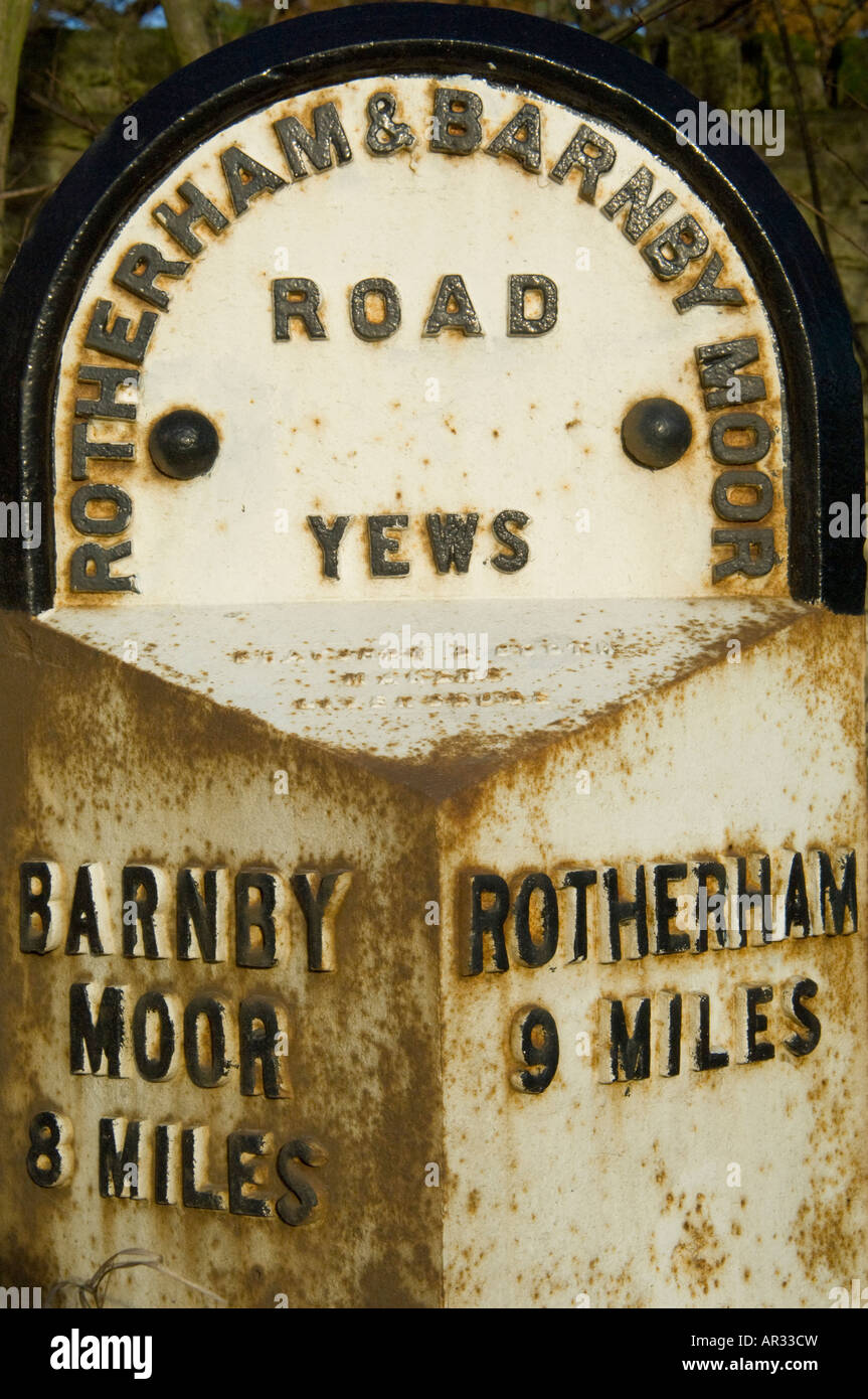 Traditional Road Sign Near Doncaster UK Stock Photo - Alamy