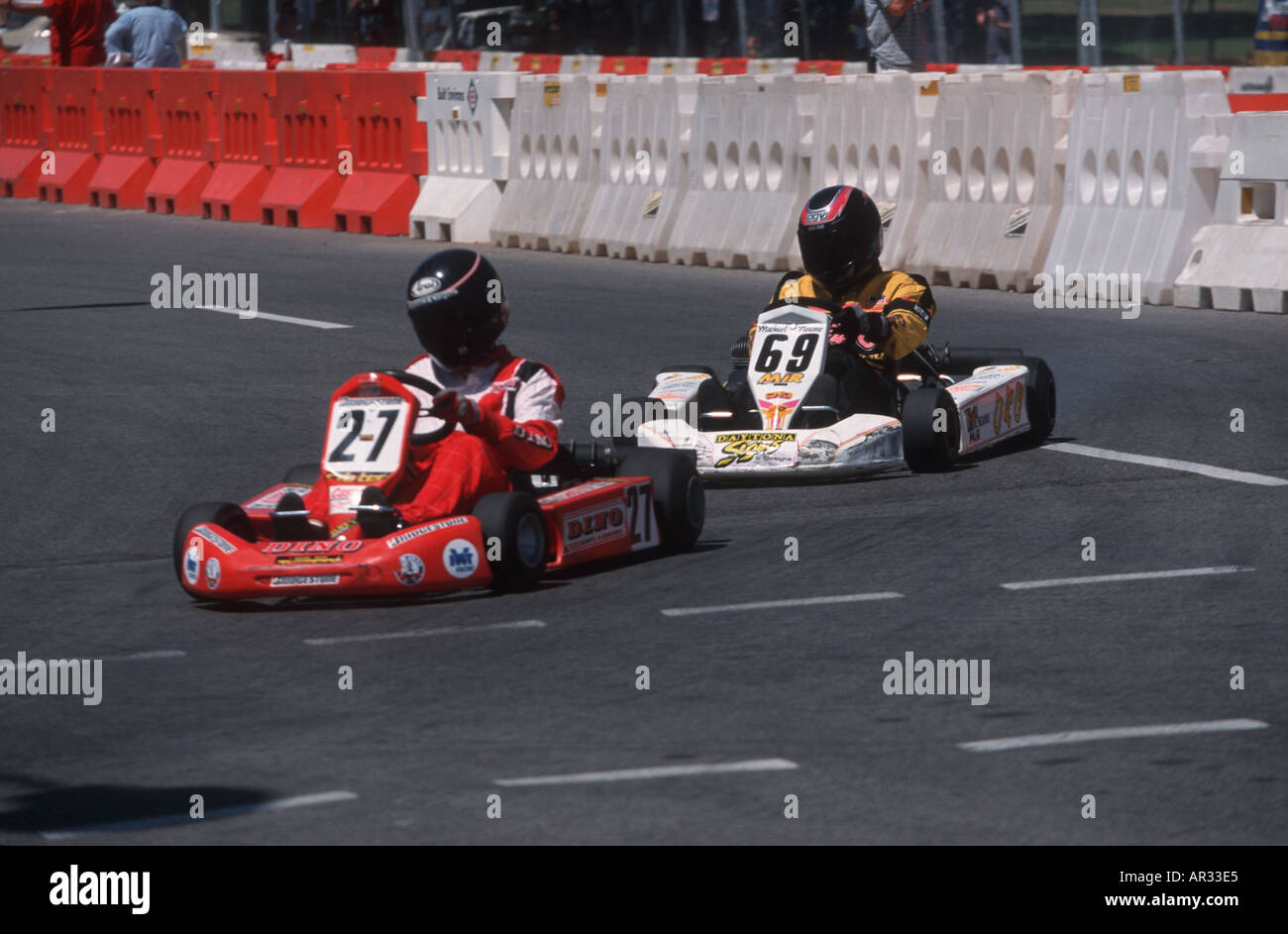 Go Karts racing Stock Photo - Alamy