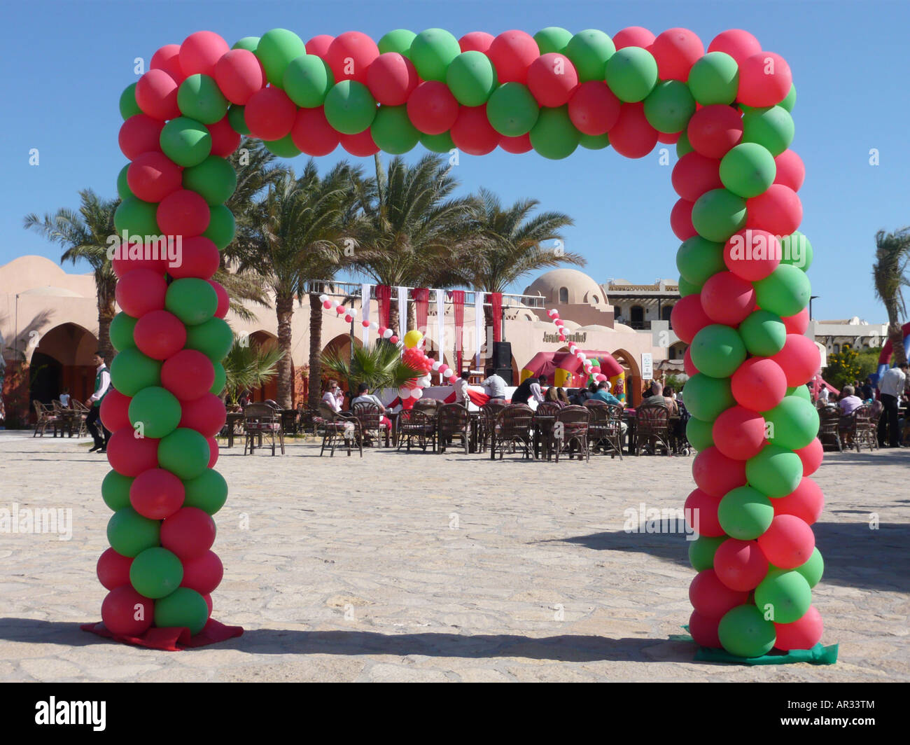 Christmas in the centre of El Gouna, Egypt Stock Photo - Alamy