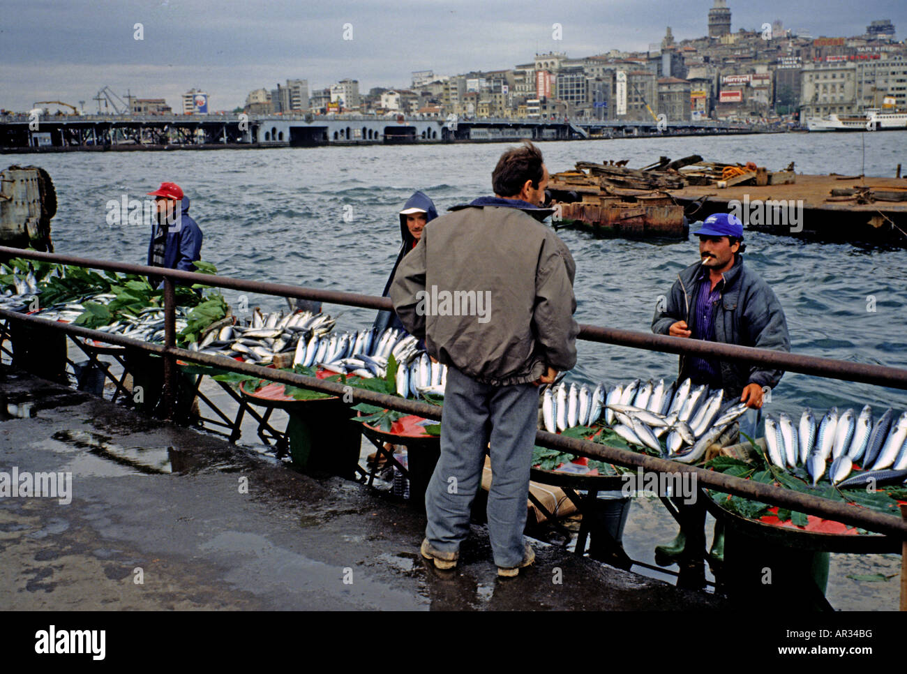 Turkey Istanbul Town City Fish Stock Photo - Alamy