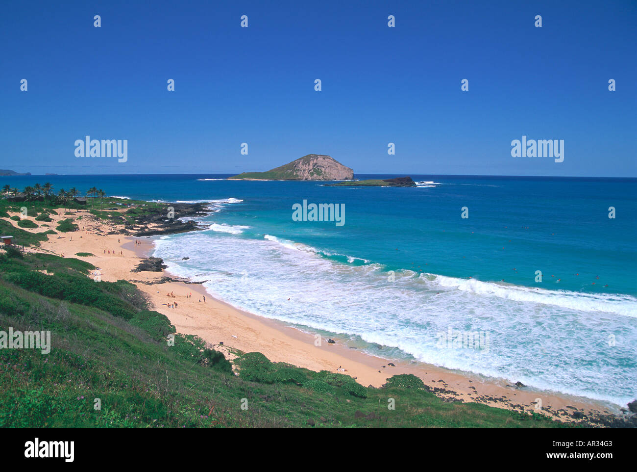 Makapuu Beach Rabbit Island Oahu Hawaii Stock Photo - Alamy