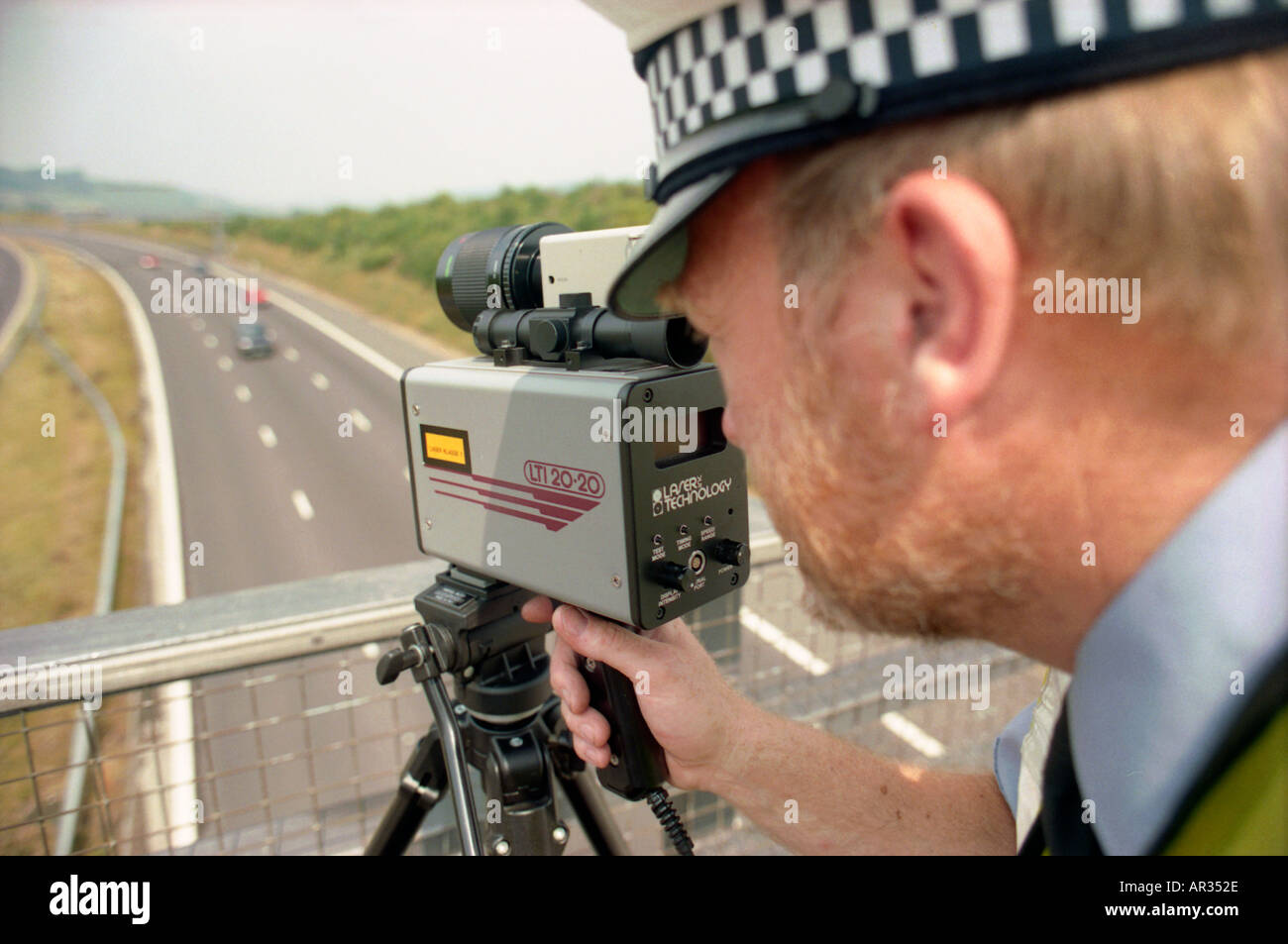Policeman speed camera hi-res stock photography and images - Alamy