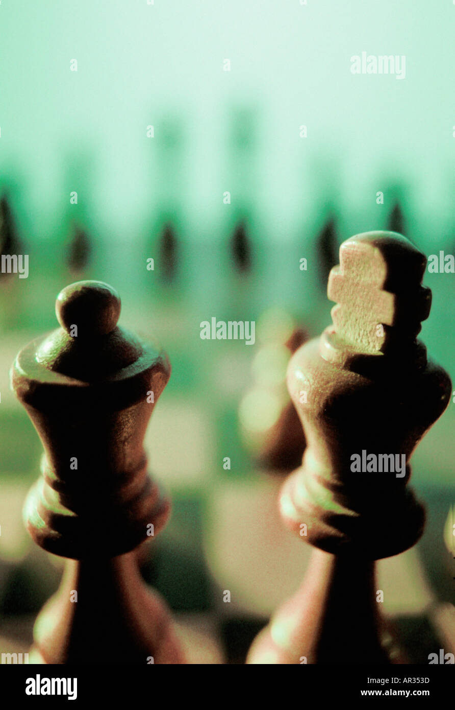 Chess King and queen Stock Photo - Alamy