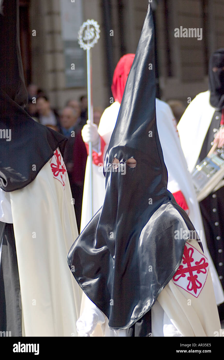 Penitent black hood in procession hi-res stock photography and images ...