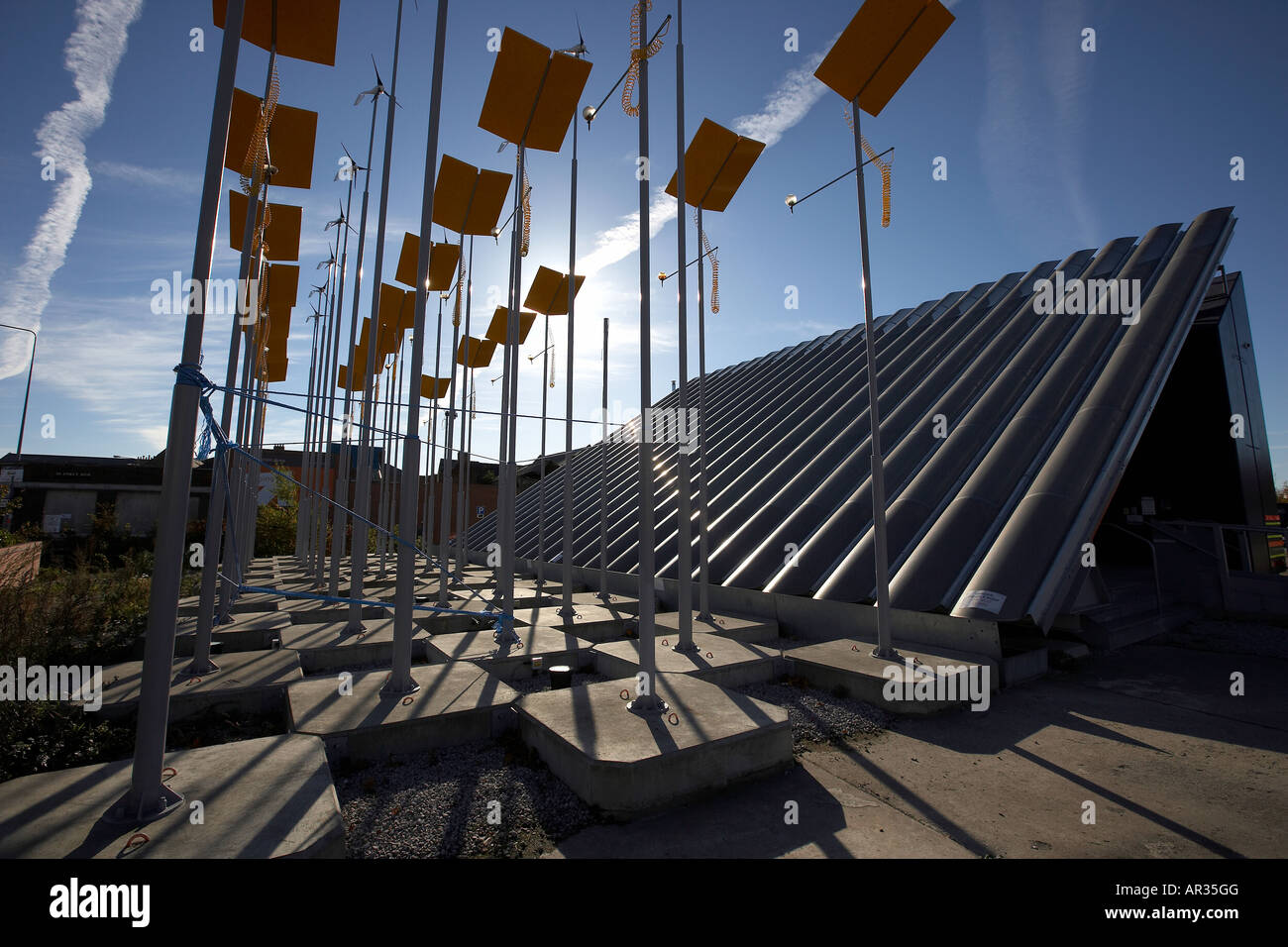 Solar panels and wind turbines power the moveable Arc building Hull ...