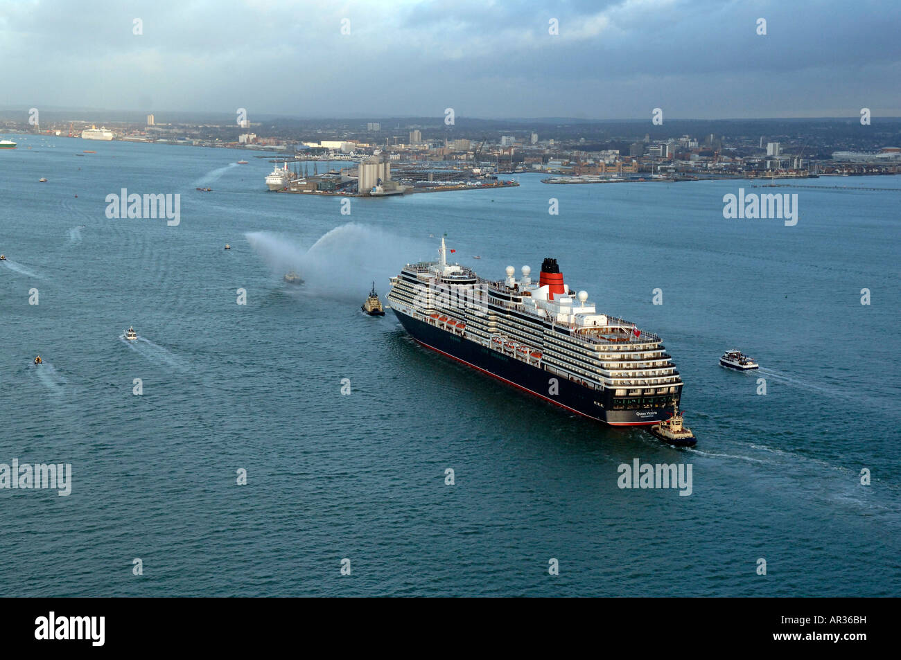 Recent addition to Cunards fleet of luxury liners The Queen victoria ...