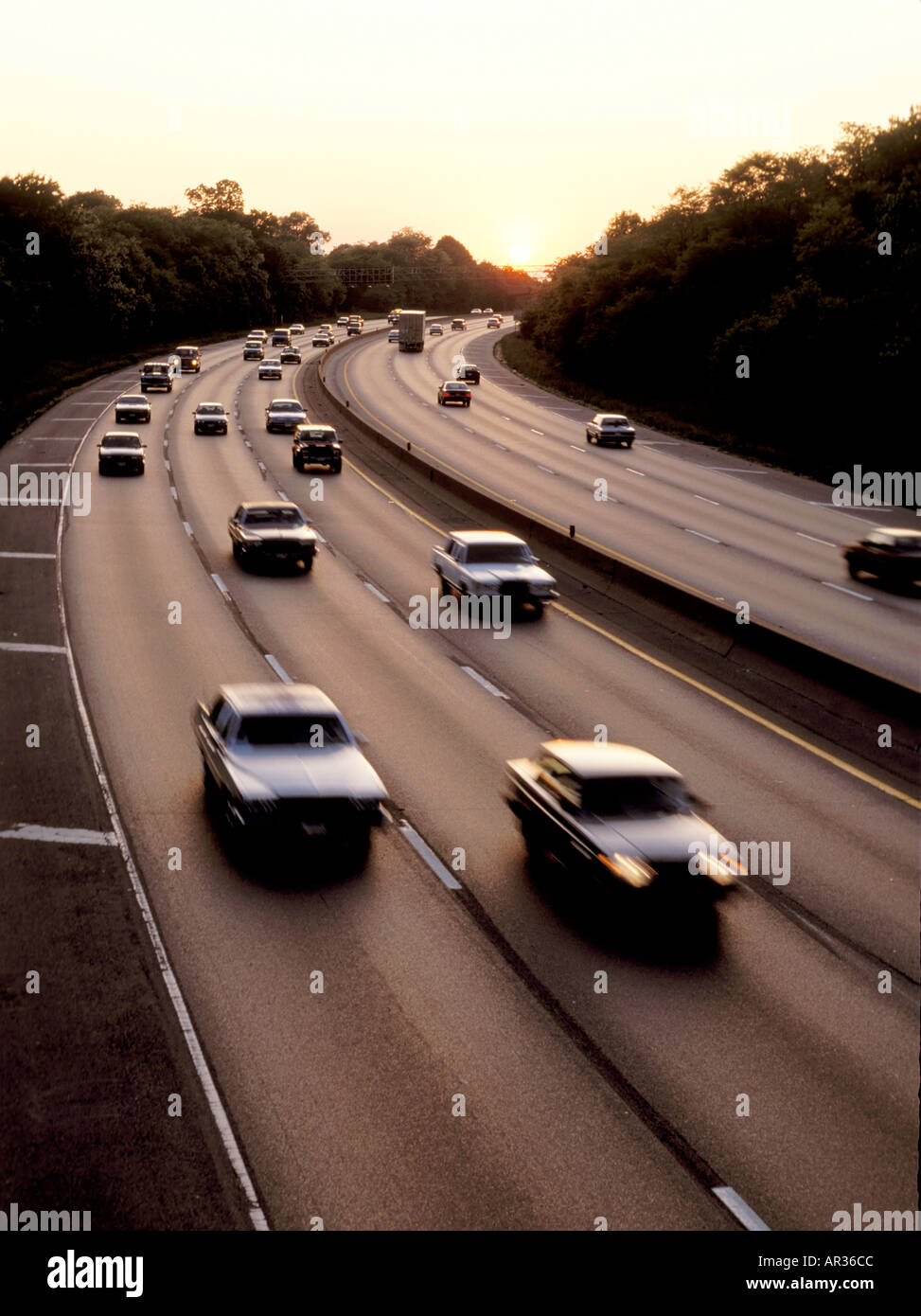 Traffic Cars in movement on highway Stock Photo - Alamy