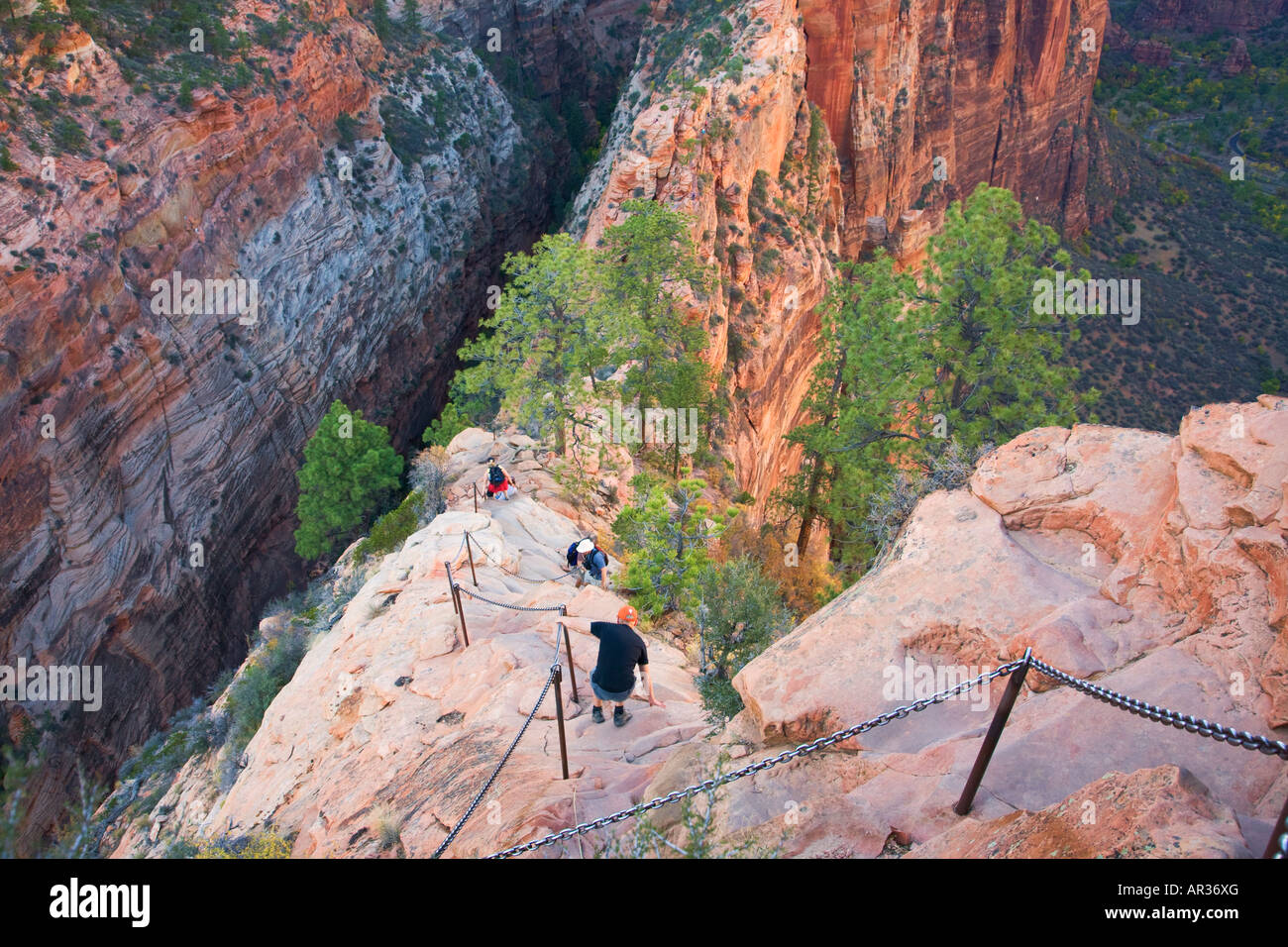 Angels Landing trail Zion National Park Utah Stock Photo - Alamy
