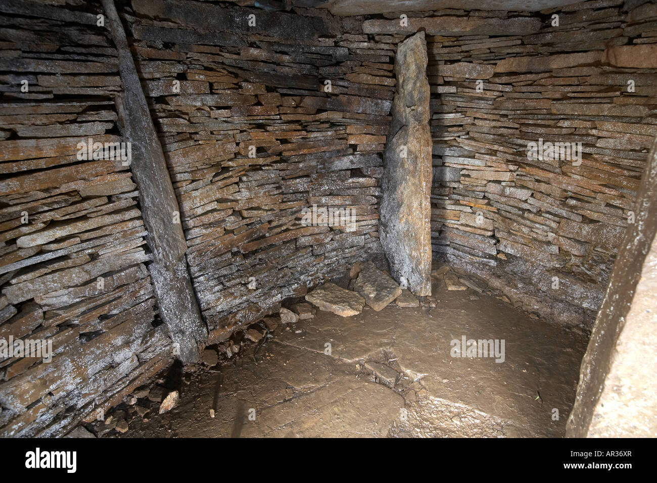 The Taversoe Tuick mini tomb near the lower entrance Neolithic ...