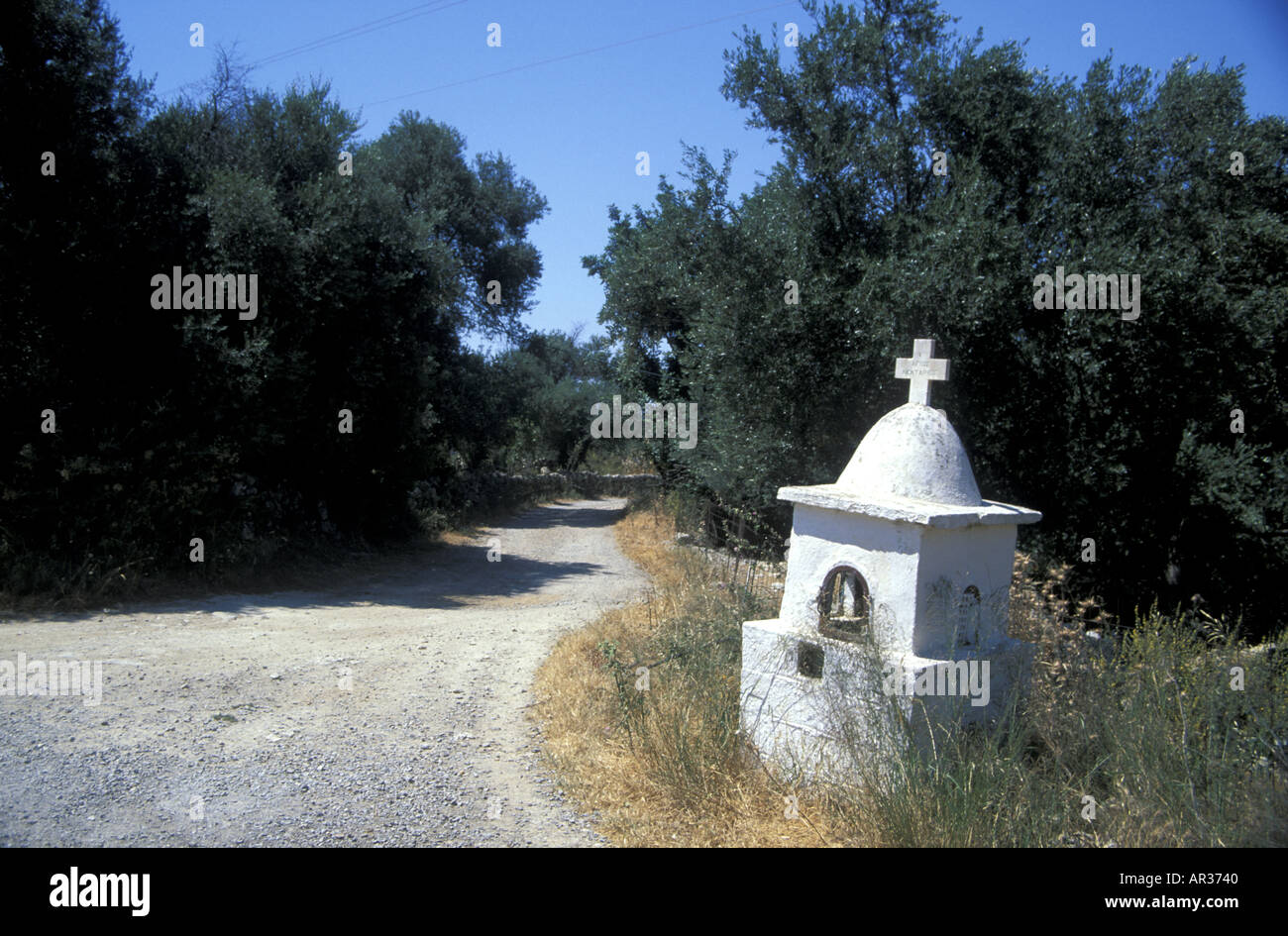 Greek Orthodox shrine on a rural road Stock Photo - Alamy
