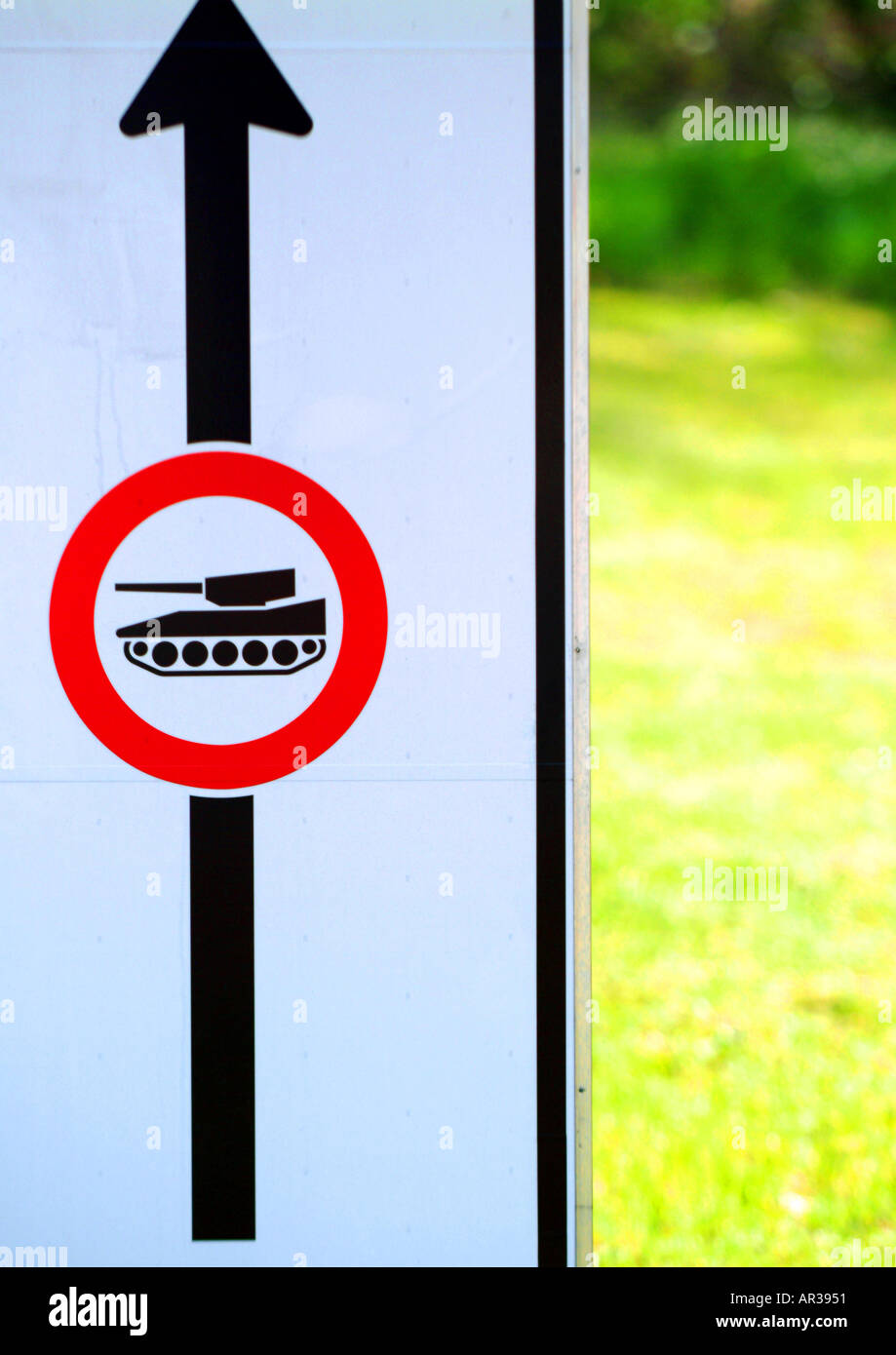 Tank road sign germany hi-res stock photography and images - Alamy