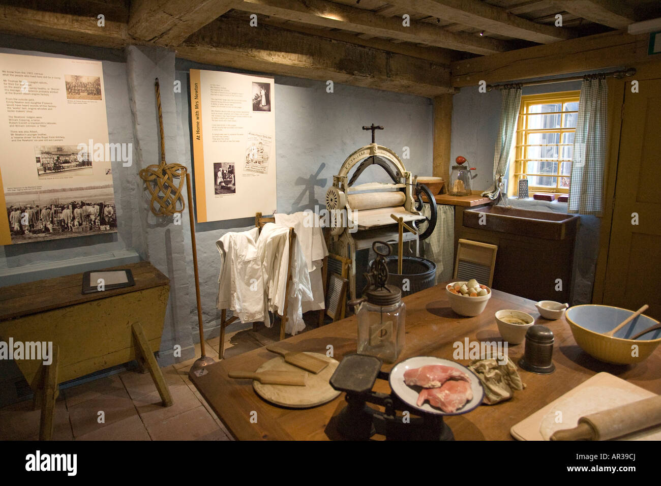 inside the Ancient House Musuem in Thetford, Norfolk, UK showing a ...