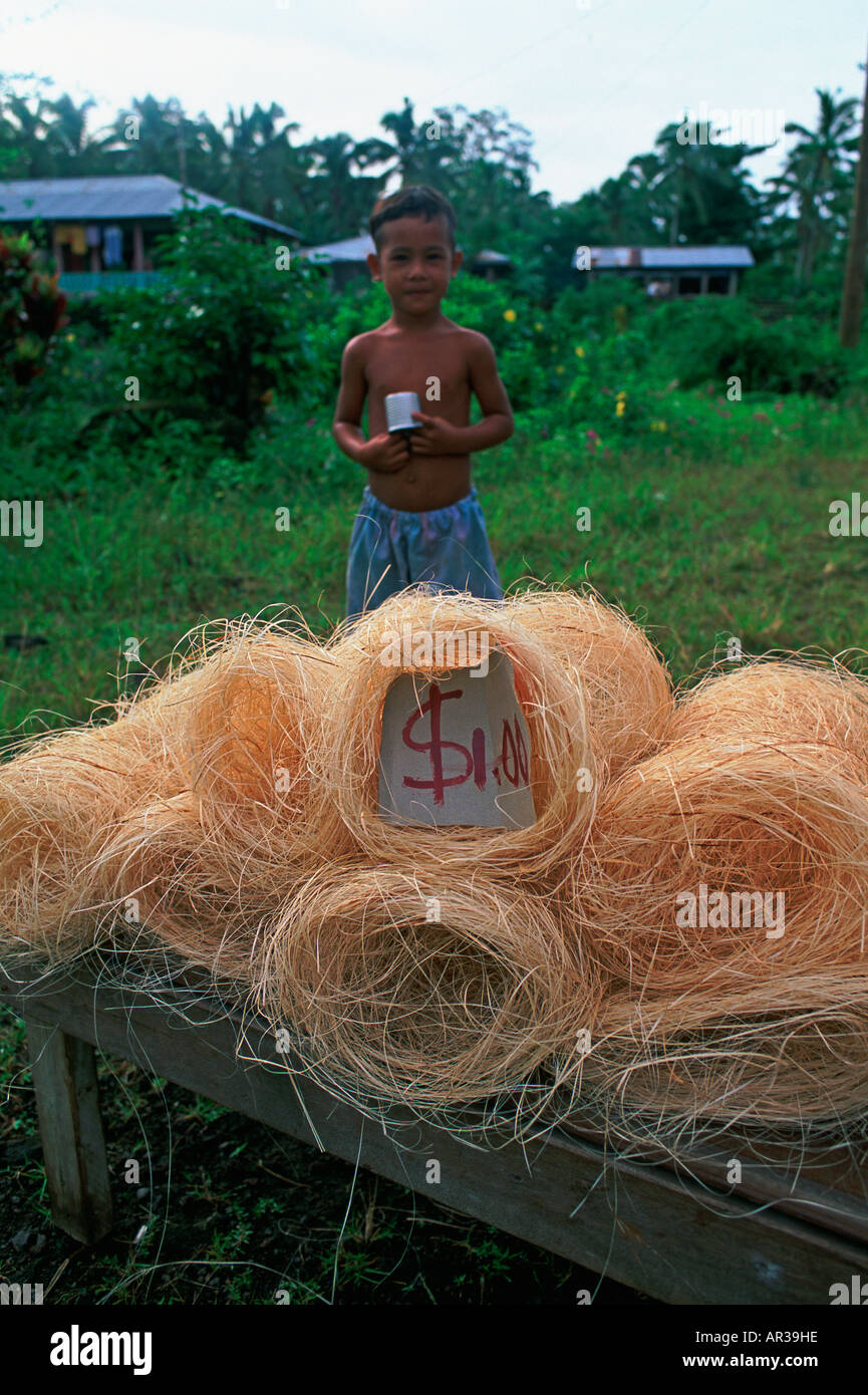 Boy Upolu Samoa Stock Photo - Alamy
