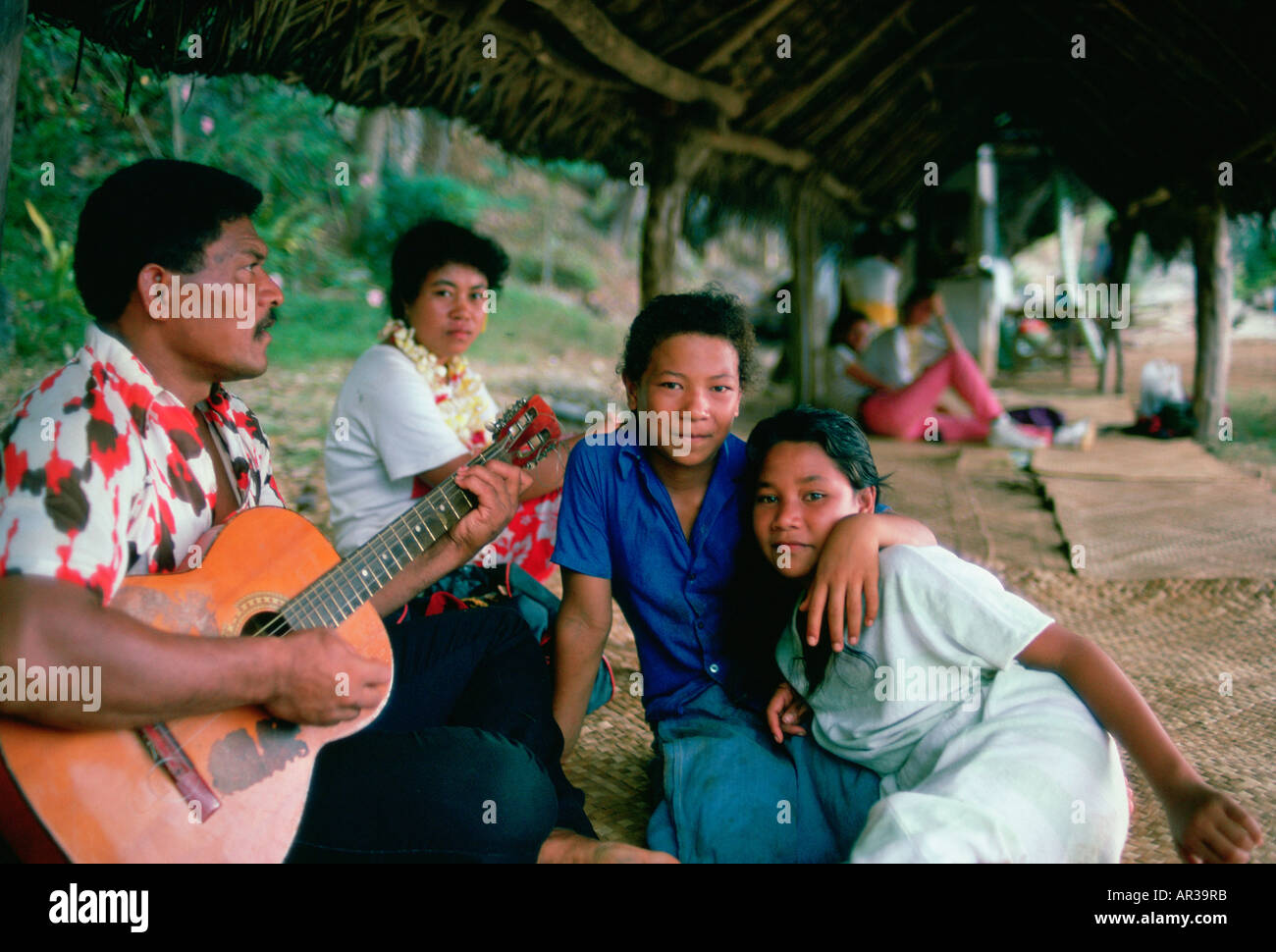 Tongan Feast Lisa Beach Vavau Tonga Stock Photo - Alamy
