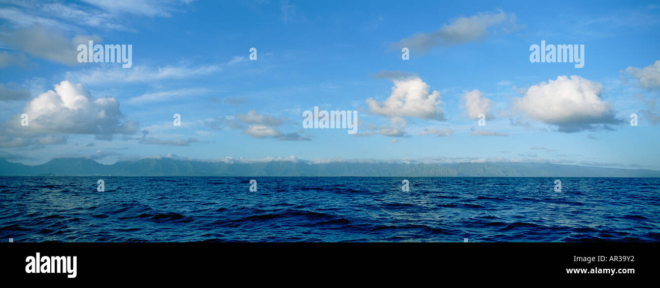 Windward Oahu from Ocean Stock Photo - Alamy
