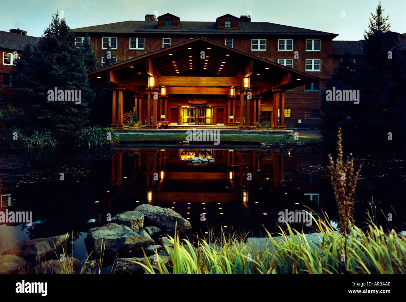 Sun Valley Resort in Idaho showing the Porte Cochere of the famed Sun ...