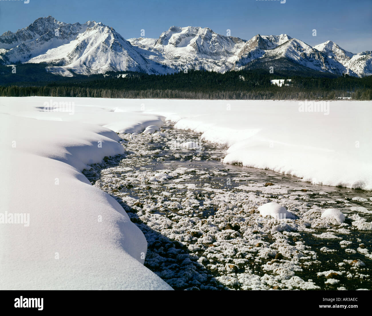 Sawtooth national Recreation Area of Idaho showing frosty creek and the ...