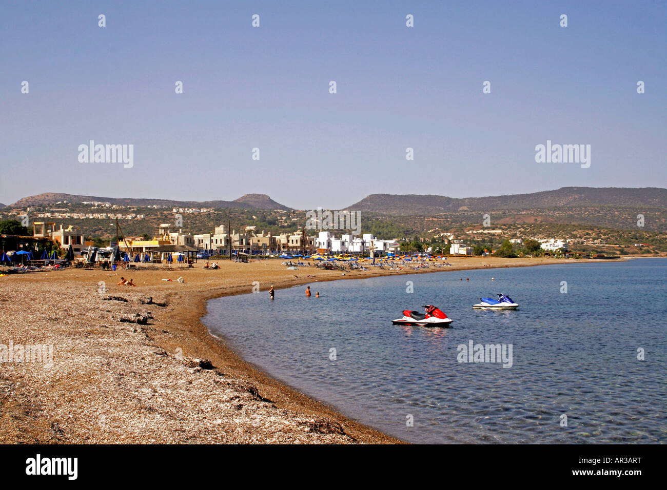 LATSI BEACH CYPRUS WHICH IS ALSO KNOWN AS LATCHI or LAKKI Stock Photo ...