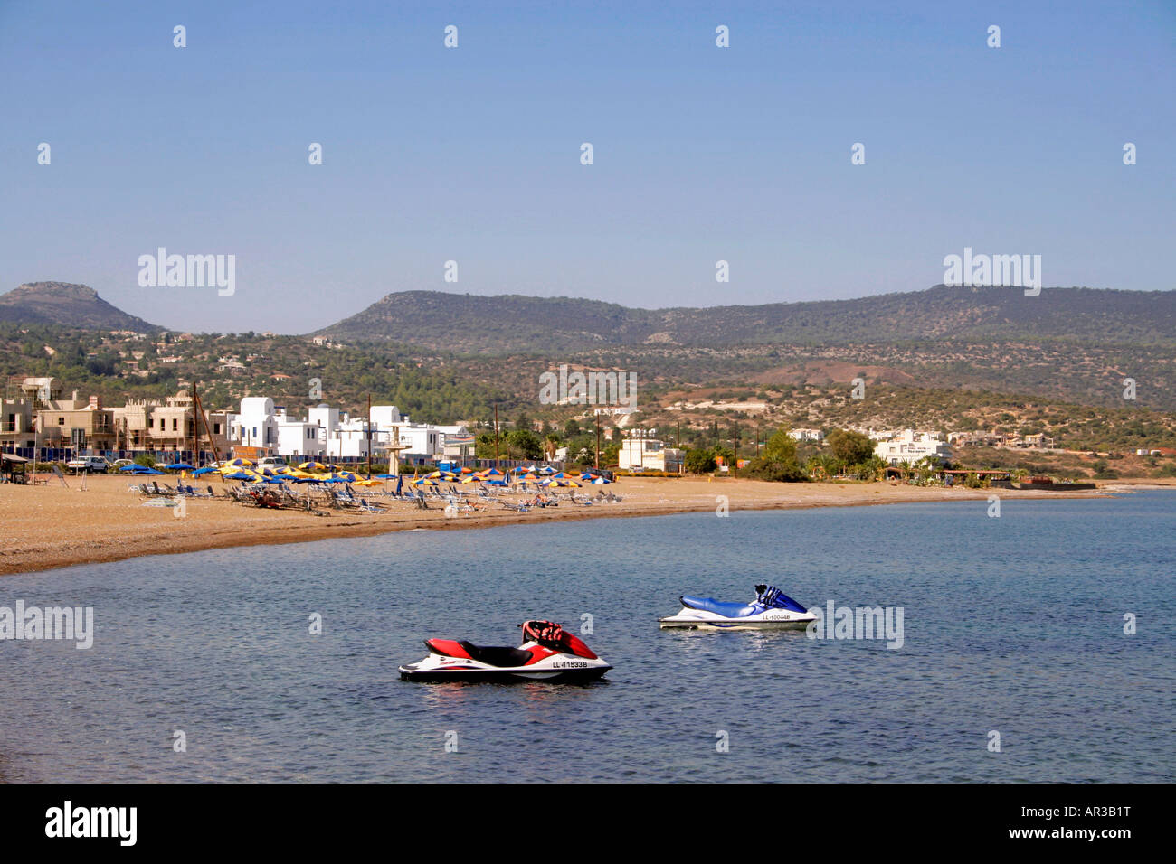 LATSI BEACH CYPRUS WHICH IS ALSO KNOWN AS LATCHI or LAKKI Stock Photo ...
