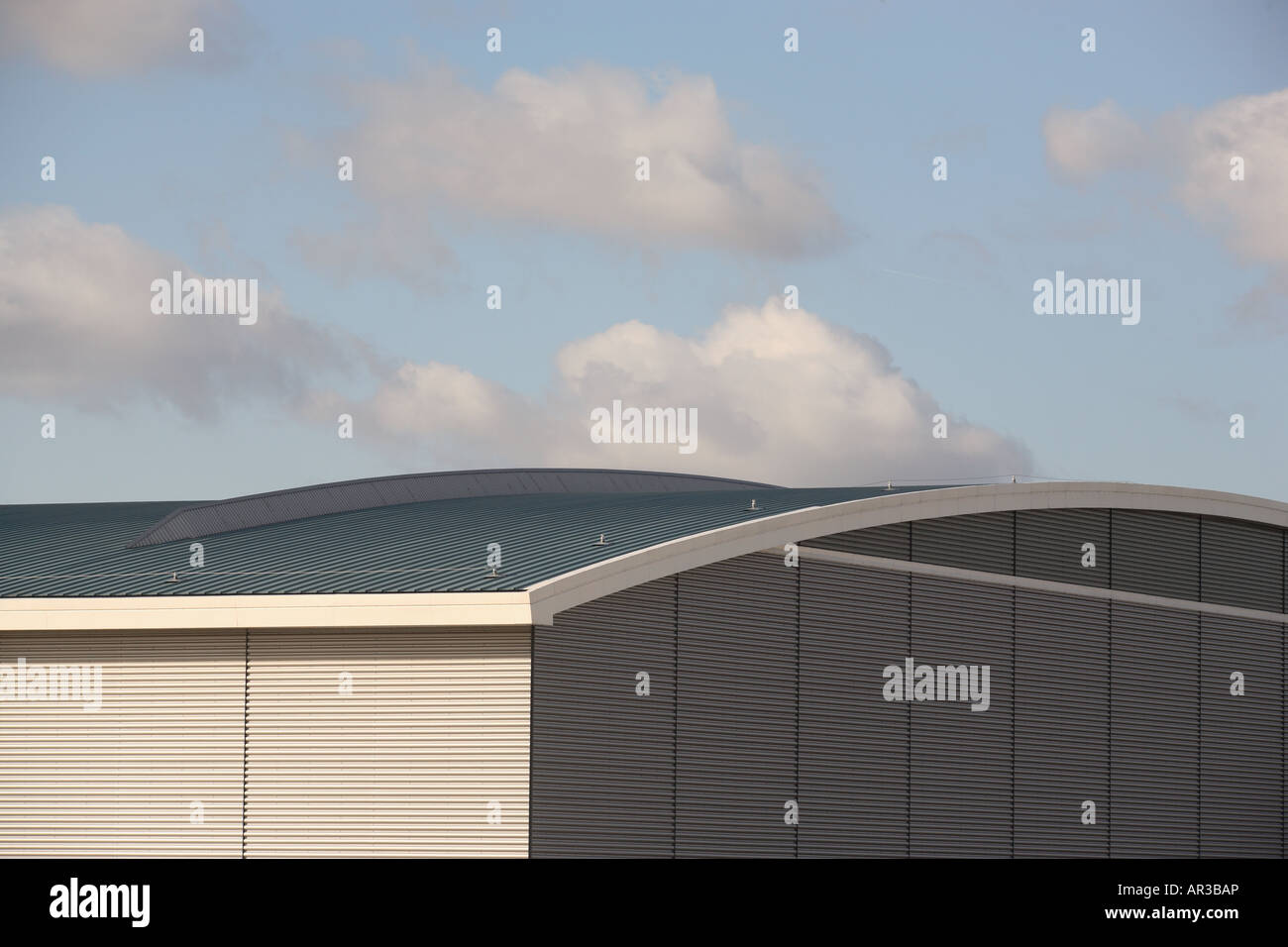 A side view of a brand new large distribution warehouse in the South ...