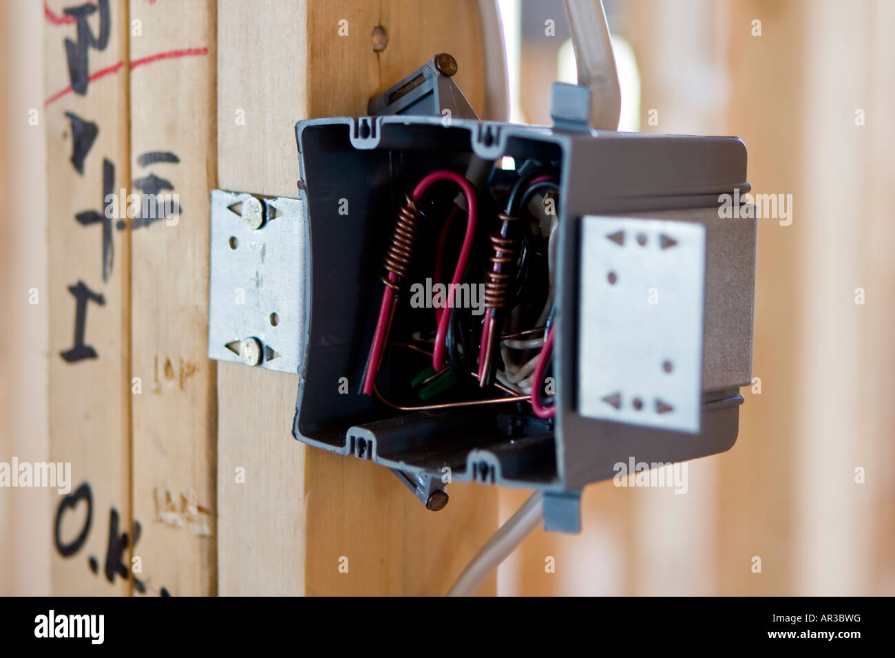 Electrical Box Installation Stock Photo - Alamy