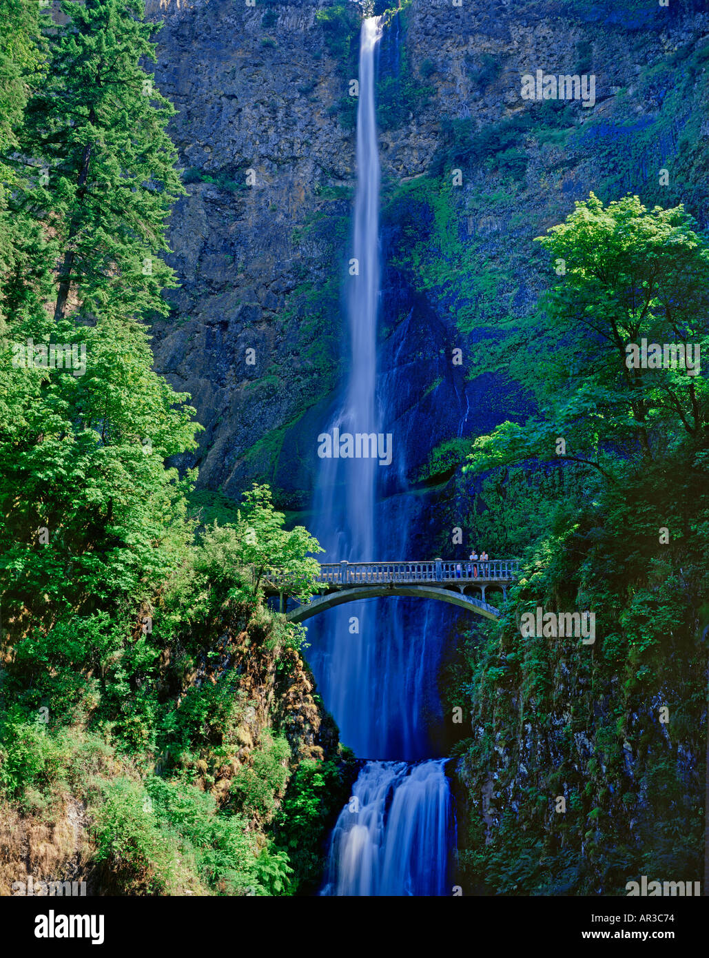 Multnomah Falls on Columbia Gorge near Portland Oregon USA Stock Photo ...