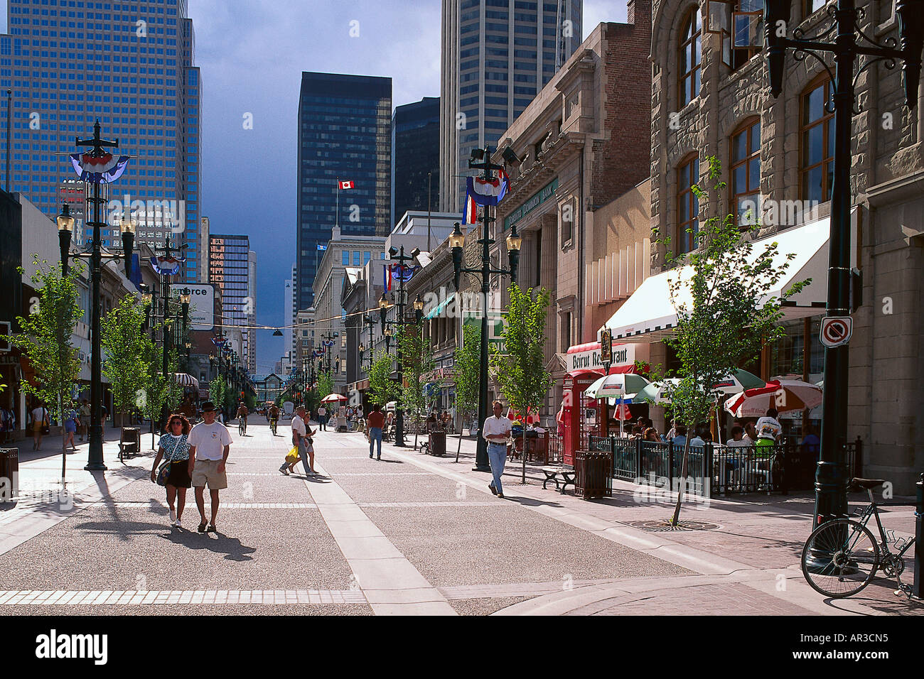 Pedestrian zone, Stephen Ave Mall, Calgary, Alberta Canada, North ...