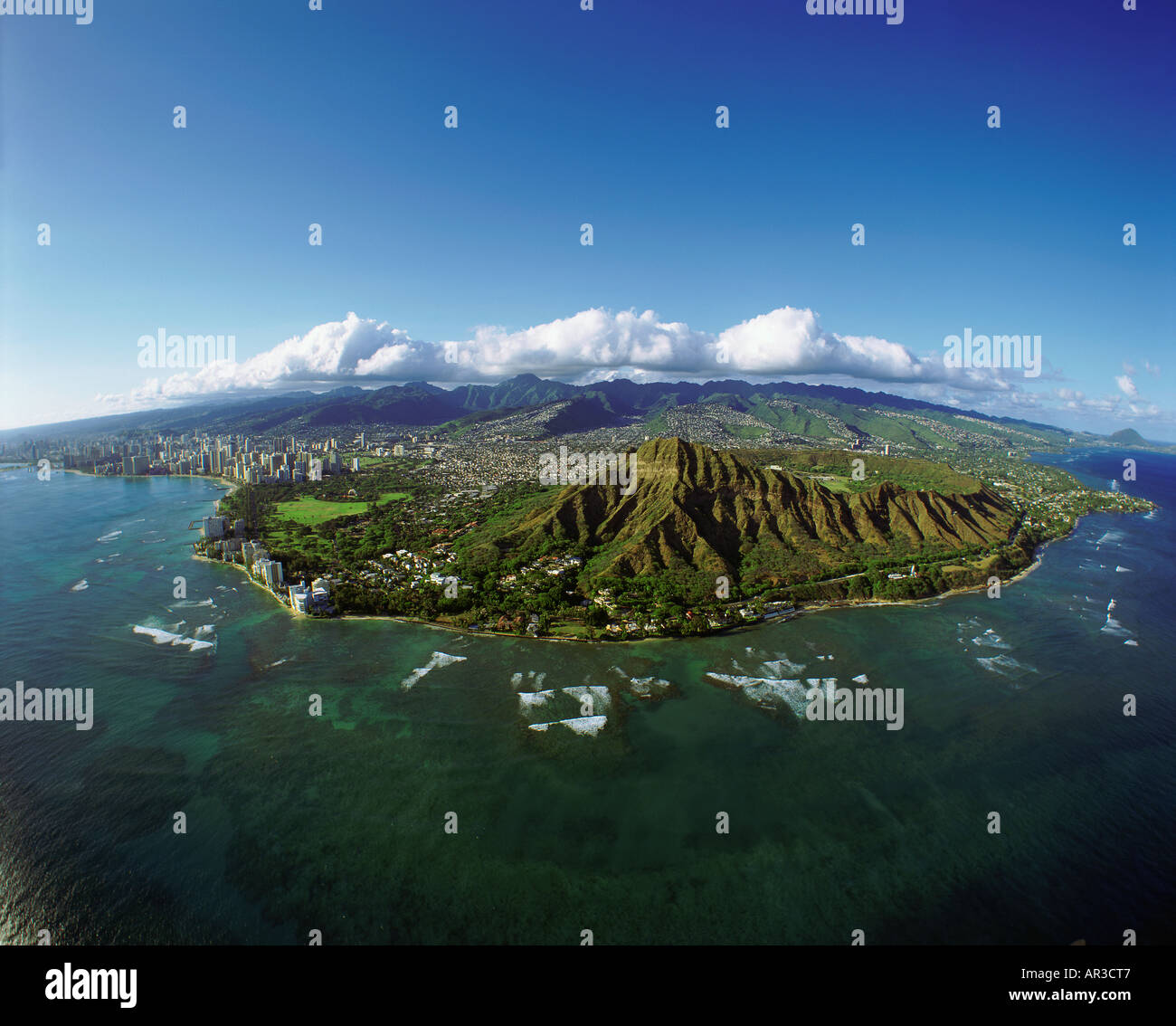 Diamond Head from ocean oahu Hawaii Stock Photo - Alamy