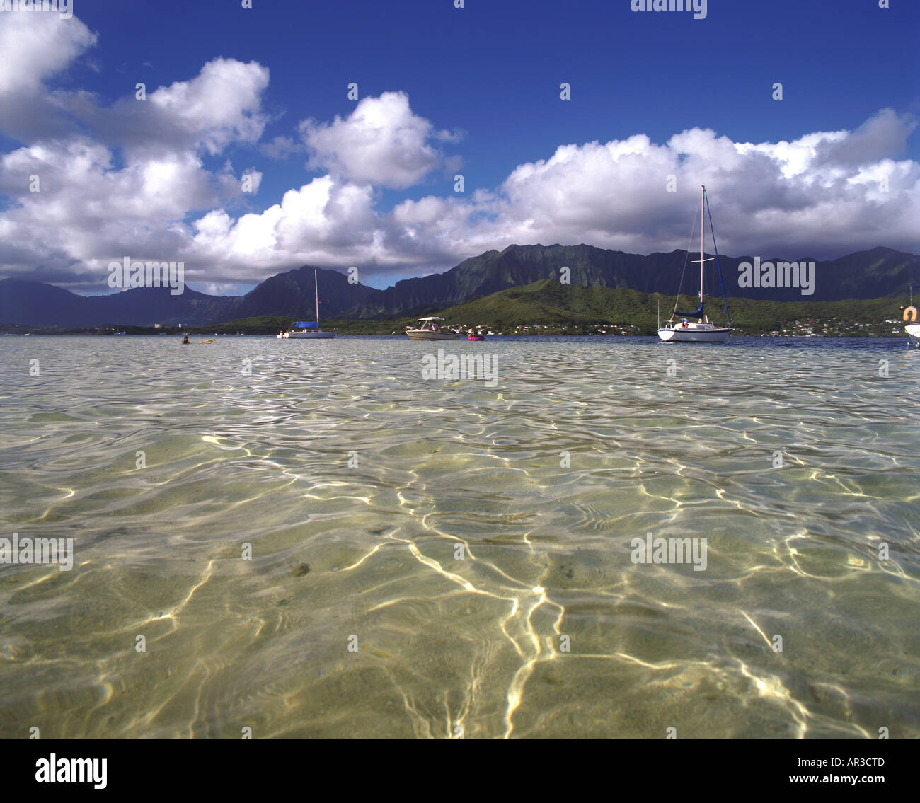 Sandbar Kaneohe Bay Oahu Hawaii Stock Photo - Alamy