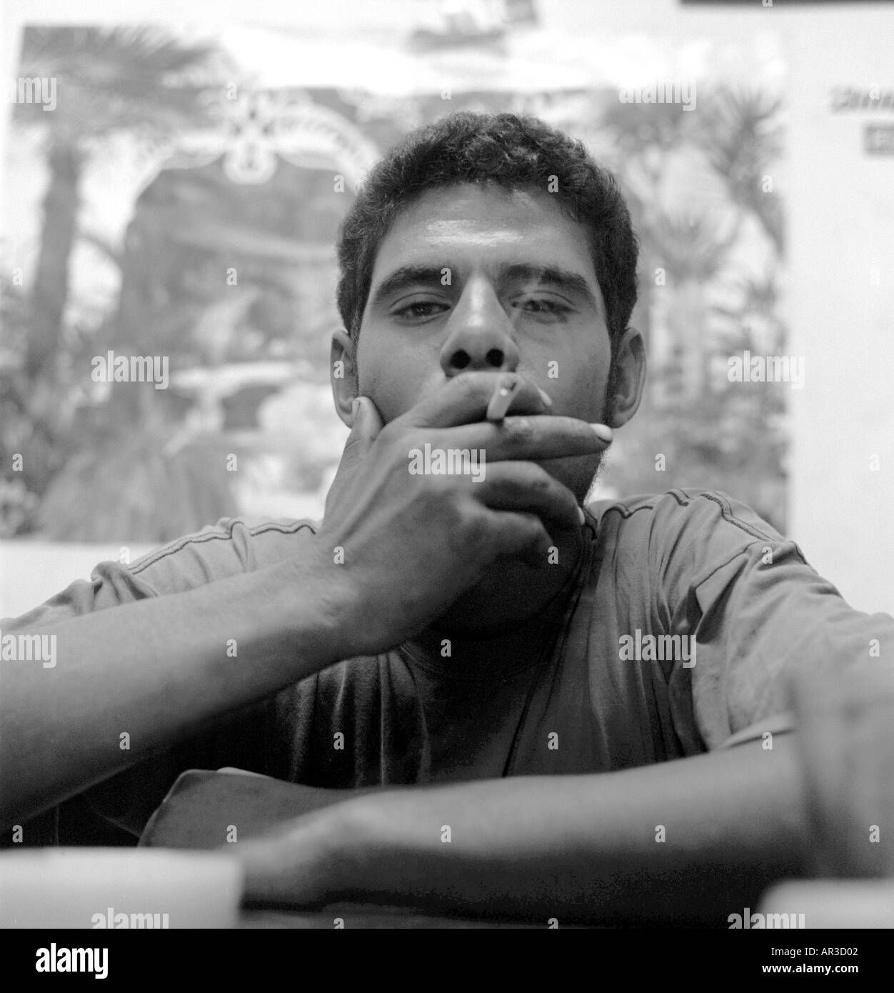 Egyptian man smoking cigarette hi-res stock photography and images - Alamy