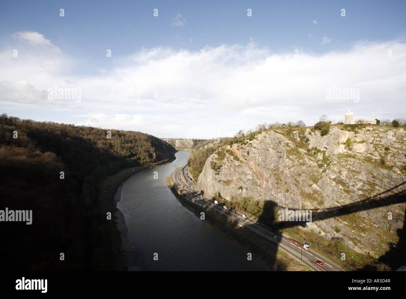 Avon Gorge viewed from Clifton Suspension Bridge, Bristol Stock Photo ...