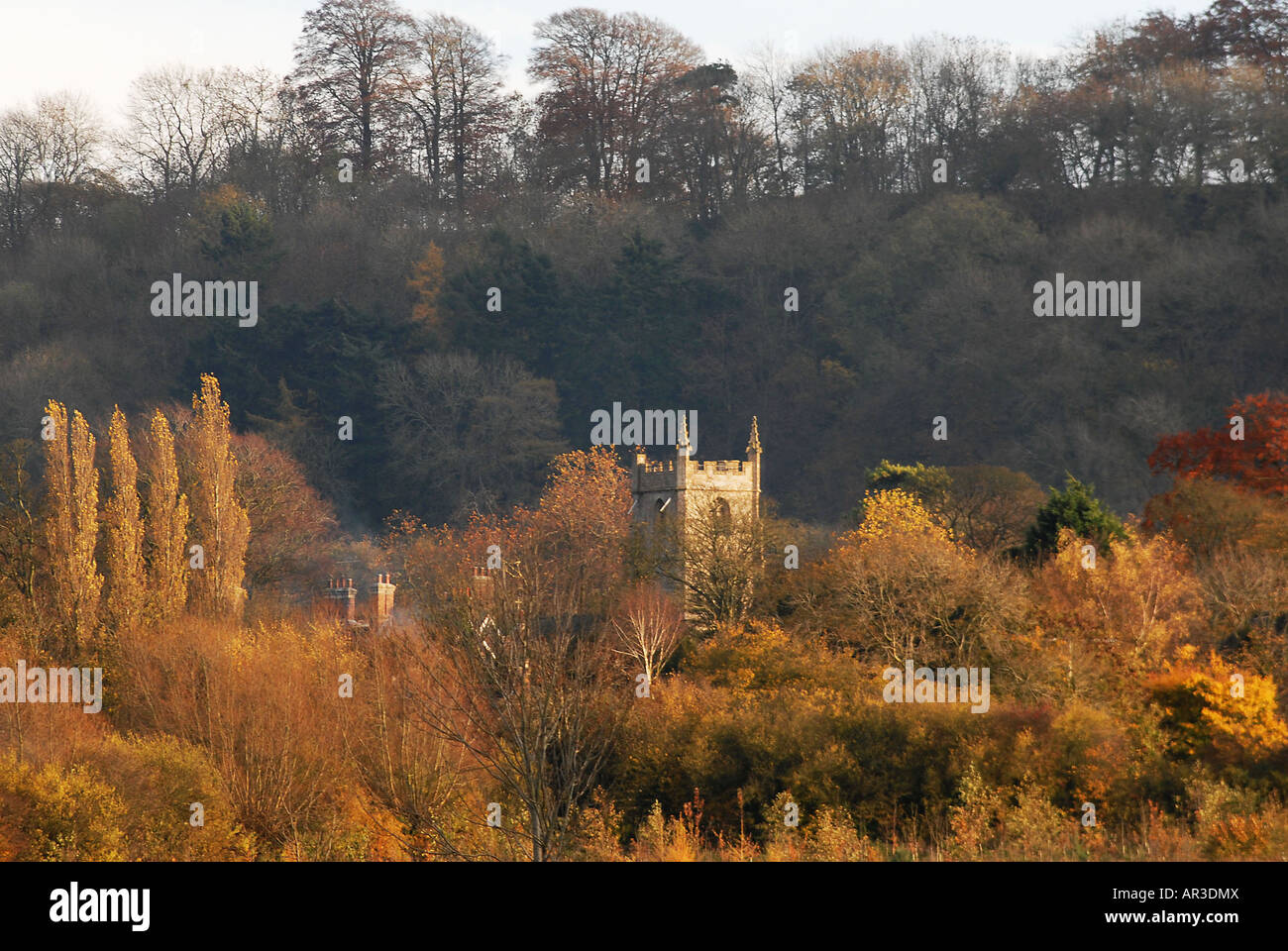 landscape with church, clyffe pypard, wiltshire Stock Photo - Alamy