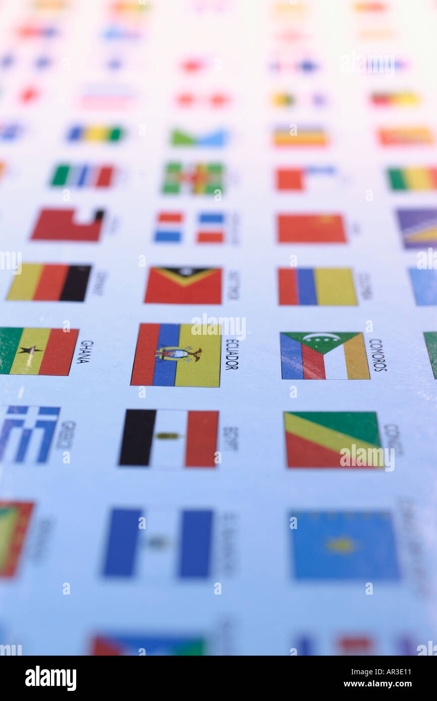 Global flags still life hi-res stock photography and images - Alamy