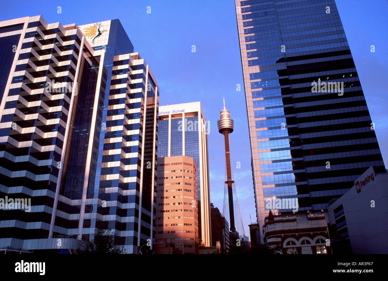Telstra Sky Tower and business architecture Central Sydney Australia ...