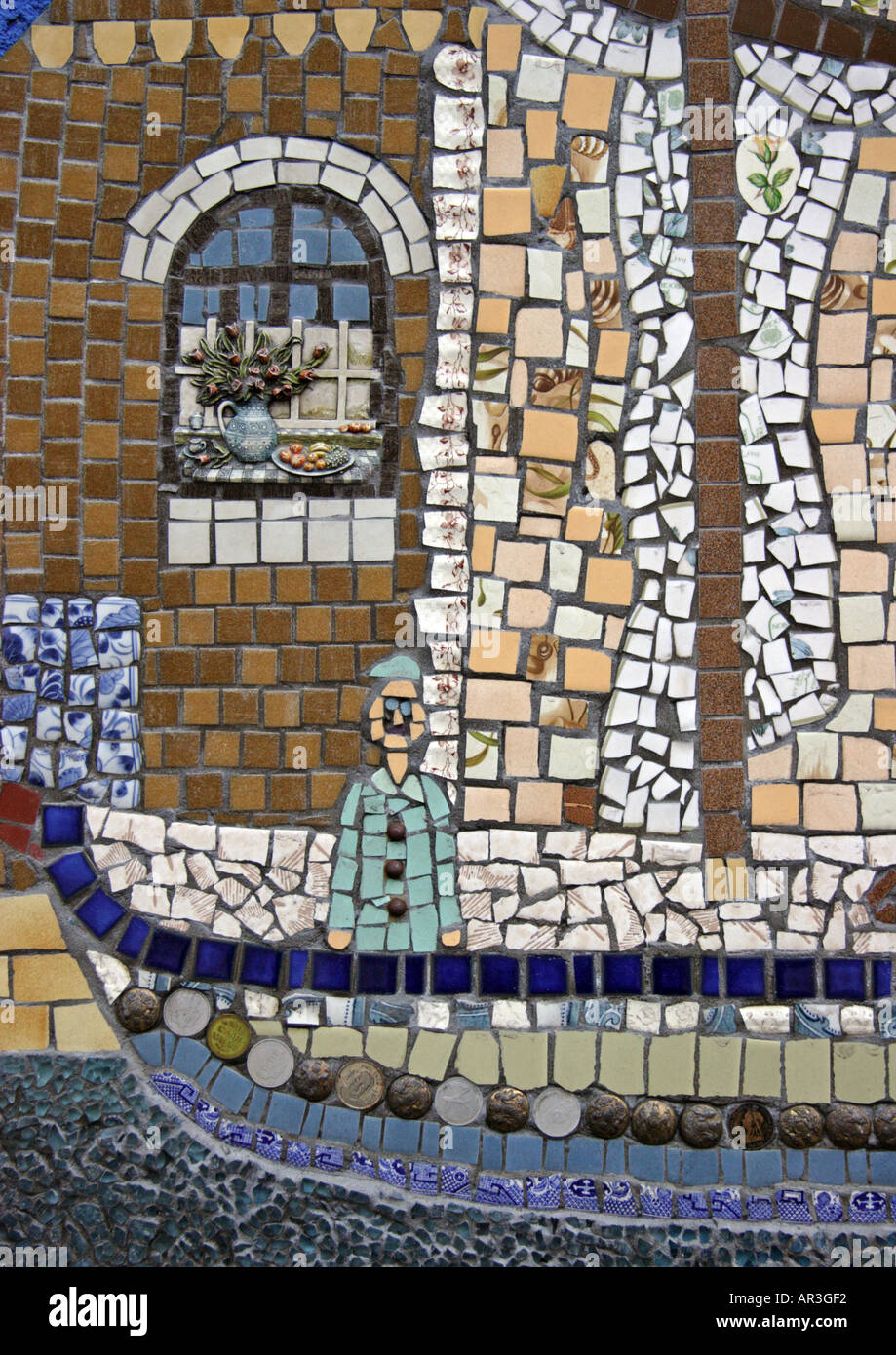 Community art project in mosaic Stock Photo - Alamy