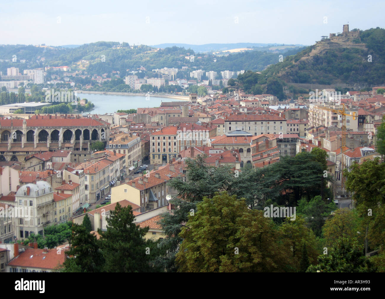 Aerial view of town of Vienne France Stock Photo - Alamy