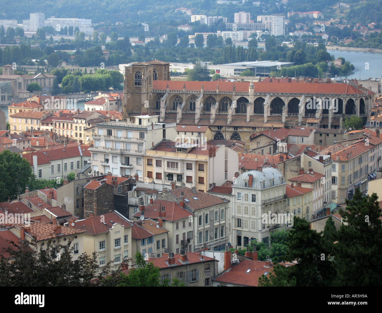 Aerial view of town of Vienne France Stock Photo - Alamy