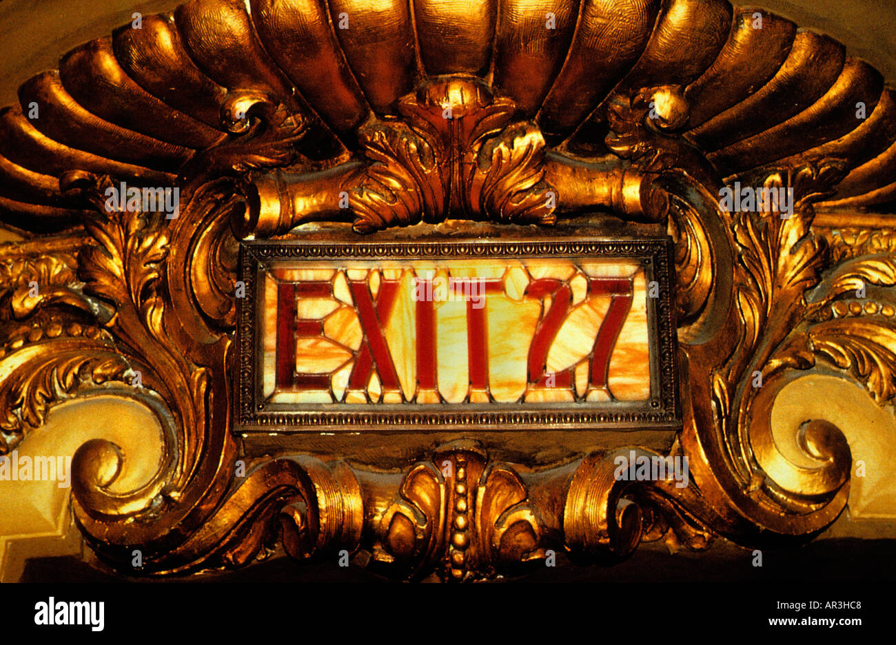 Theatre exit sign hi-res stock photography and images - Alamy