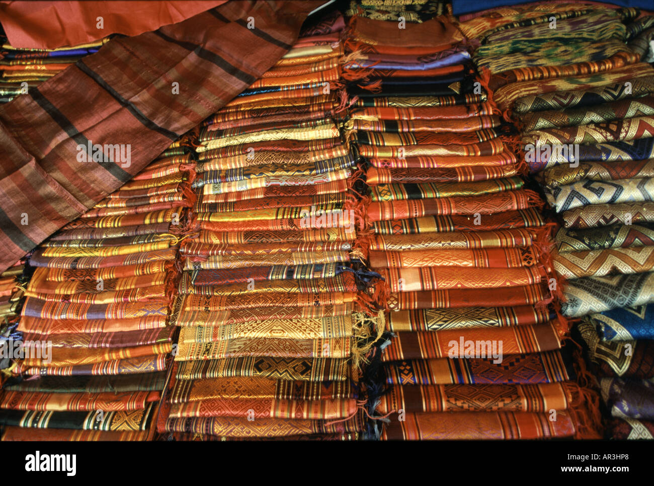 Lao textiles, Luang Prabang, Laos Indochina, Asia Stock Photo - Alamy