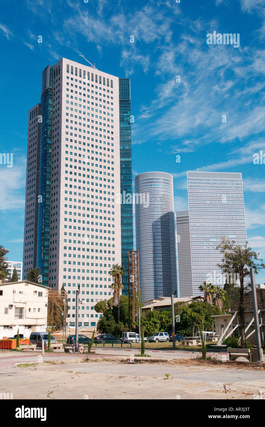 Israel Tel Aviv Modern Highrise buildings The Rubinstein Building in ...