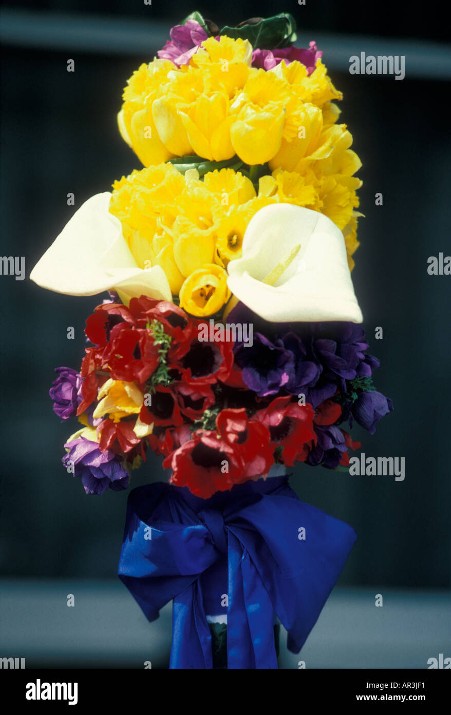 A floral Tutti pole at the annual Hungerford Hocktide celebrations ...